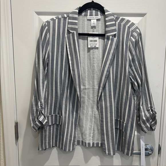 Carole Wren | Jackets & Coats | Carole Wren Linenrayon Blazer Nwt ...